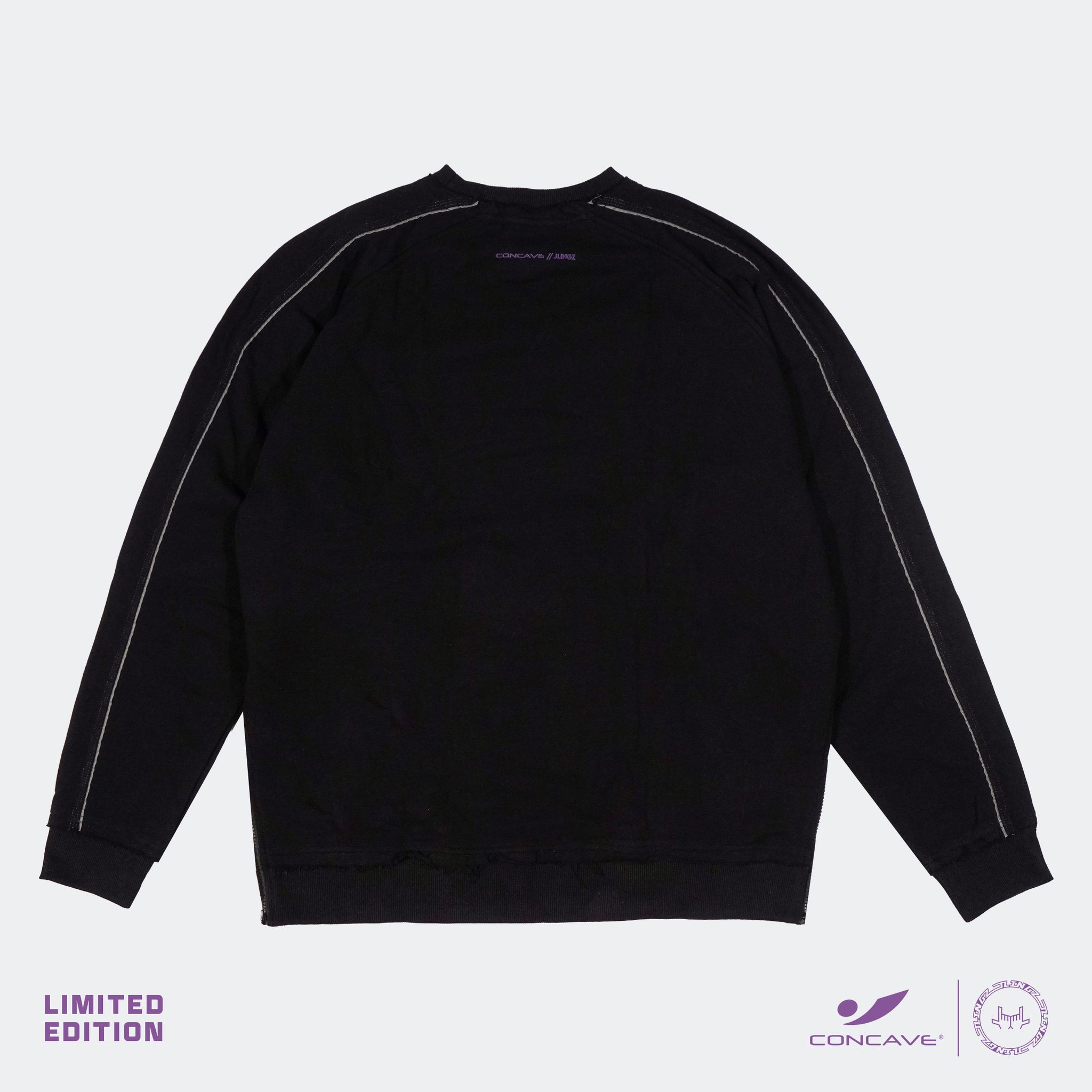 Concave x JLingz Crewneck Raw Cut - Black/Purple – Concave Indonesia